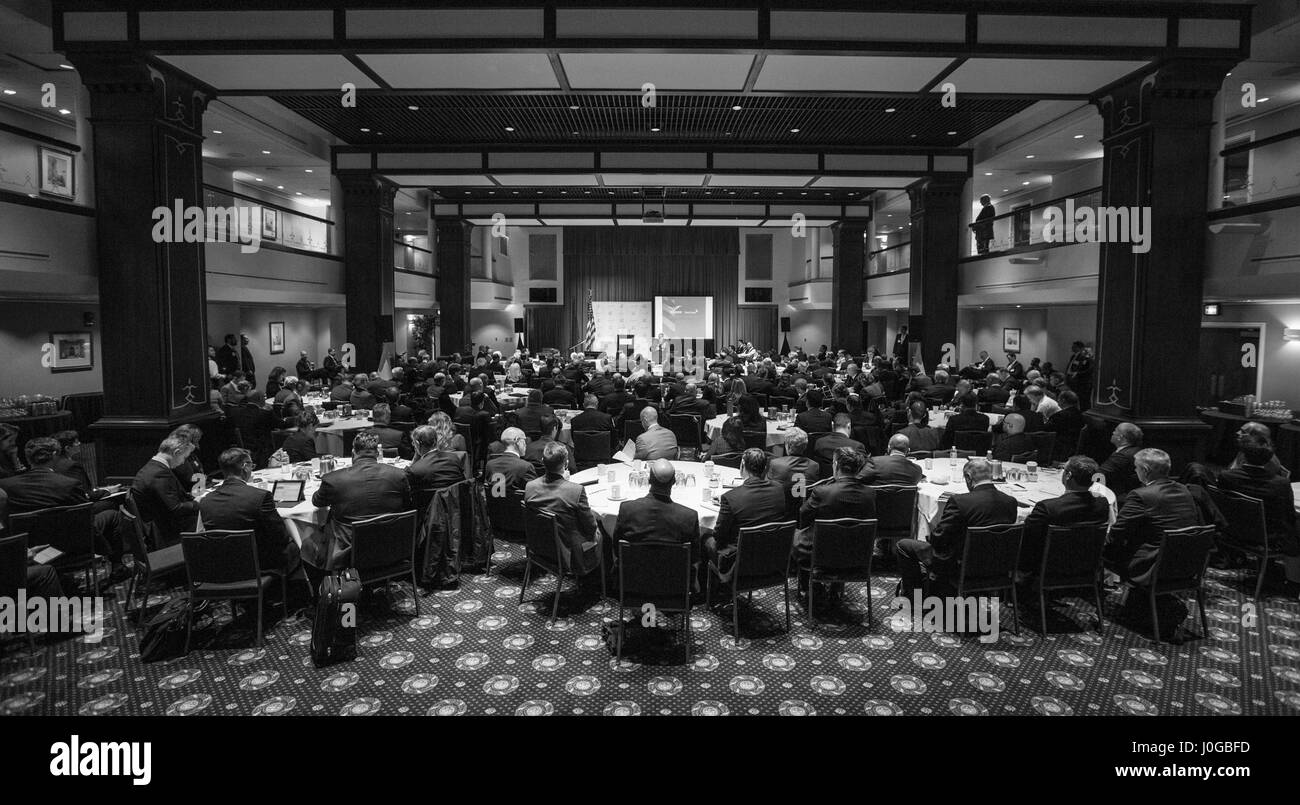 Marine corps commandant speaks Black and White Stock Photos & Images ...