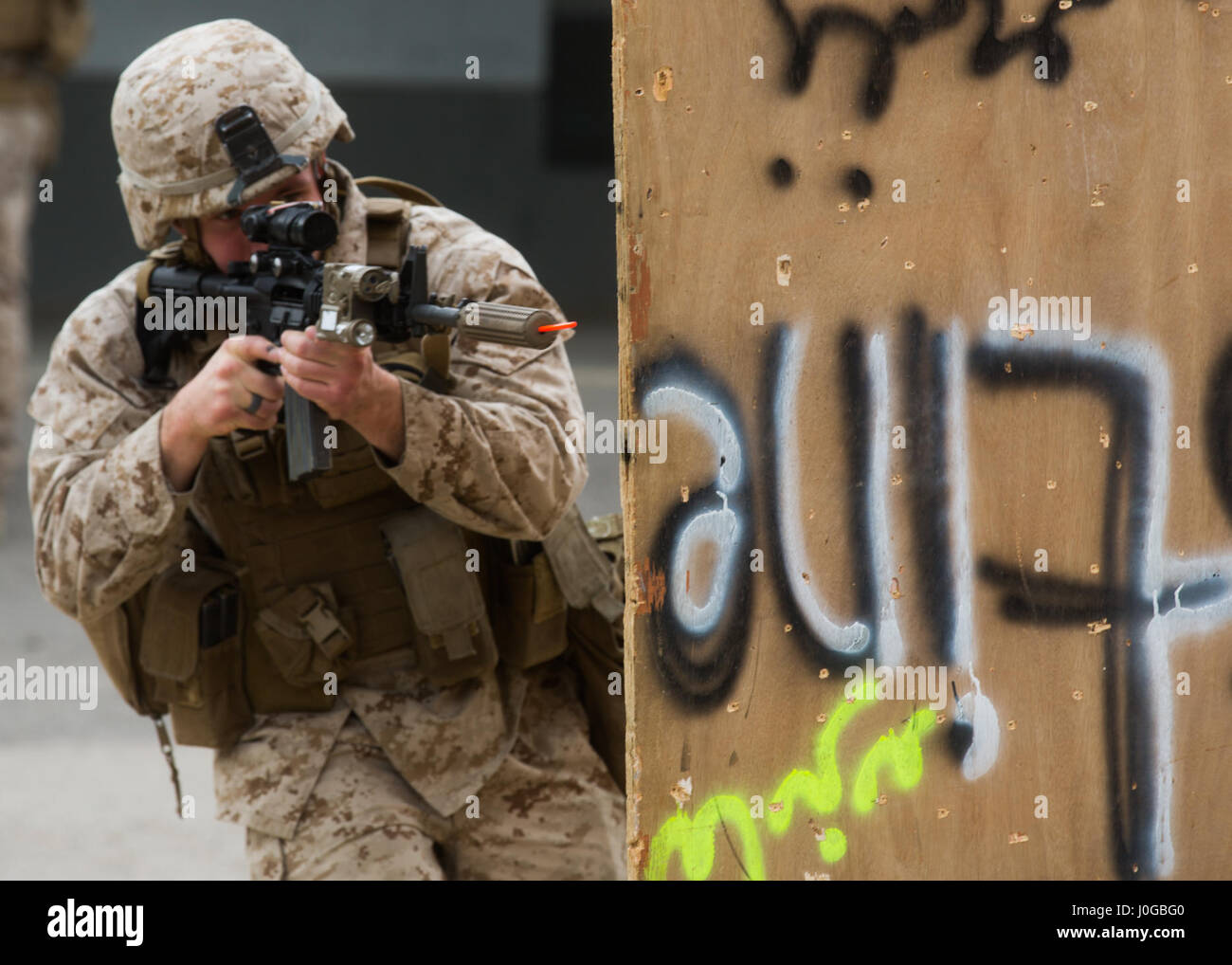 U.S. Marine Cpl. Braxton Strauss, an assaultman with Marine Rotational ...