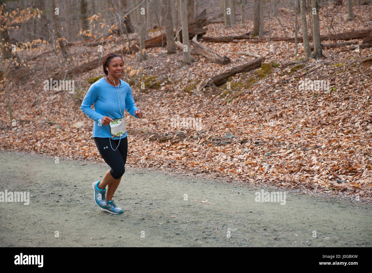 Sophia Hall runs the course during the Marine Corps Marathon (MCM) 17 ...
