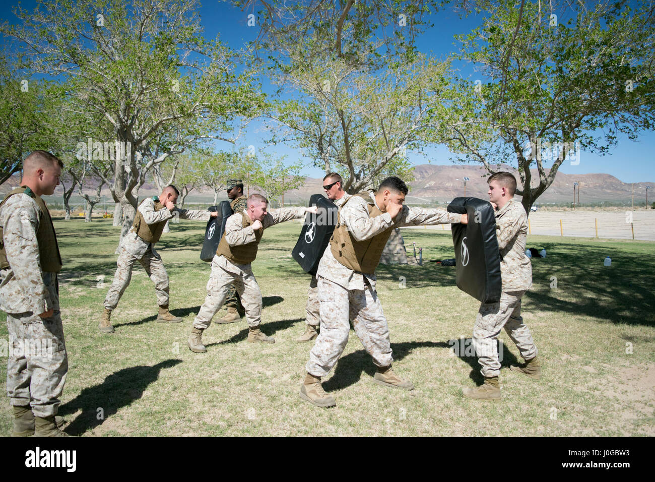 Marines from Fleet Support Division engage in Marine Corps Martial Arts ...