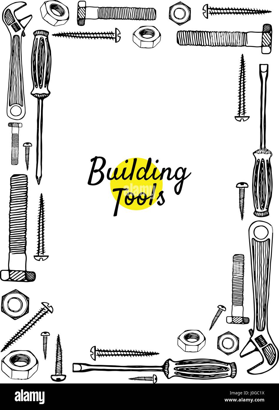 Construction Tools Border Clip Art