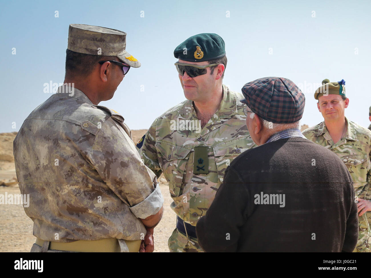 United Kingdom Lt. Gen. Patrick Sanders, commander, Field Army, center ...