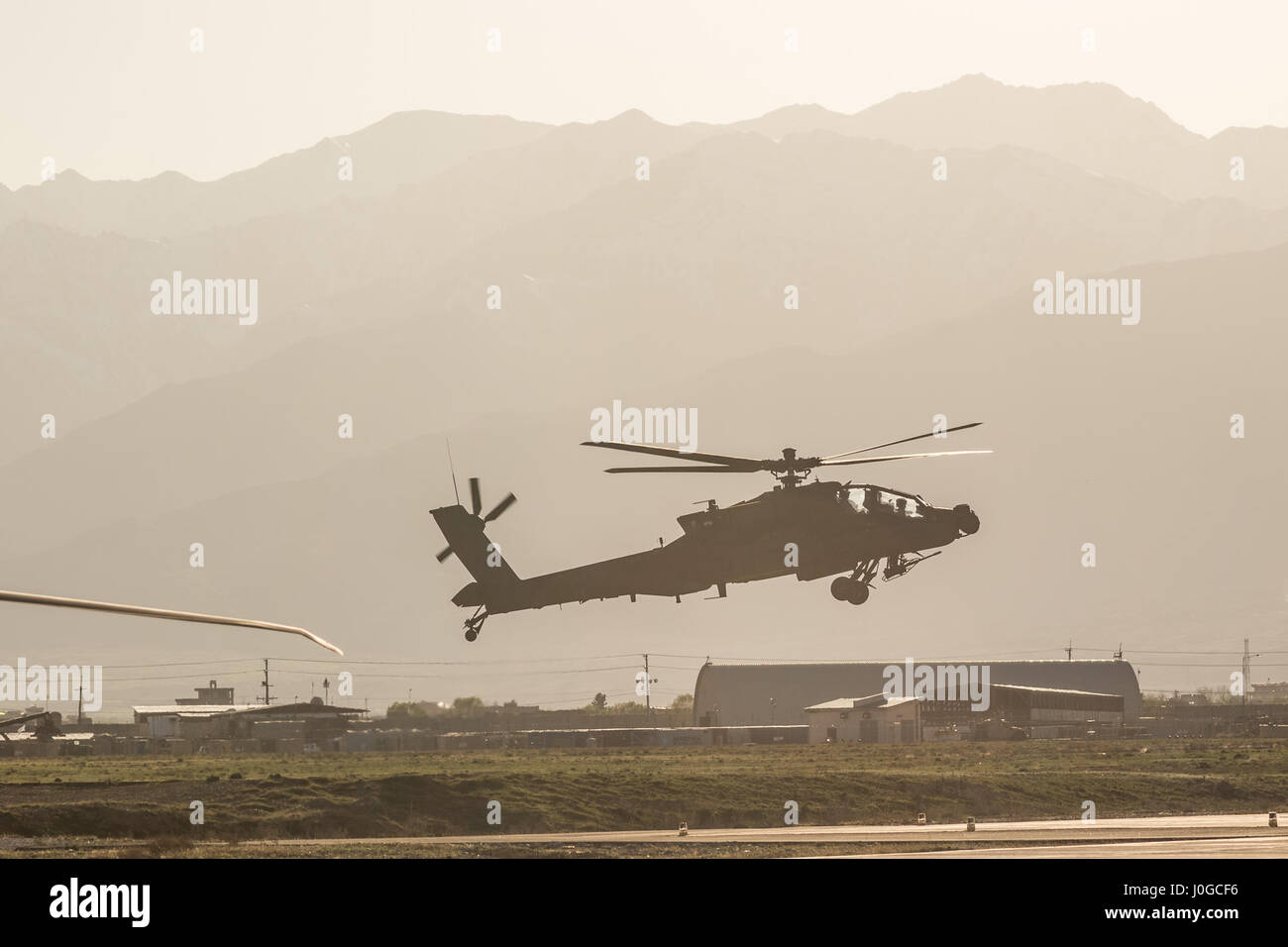 U.S. Army AH-64E Apache helicopter pilots assigned to Task Force Flying ...