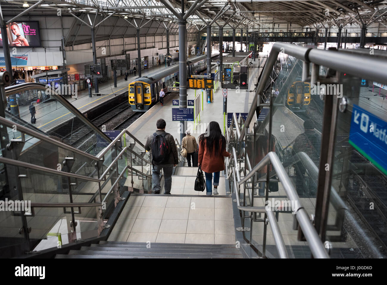 Leeds City Railway Station, Leeds, West Yorkshire, UK, with Sprinter ...