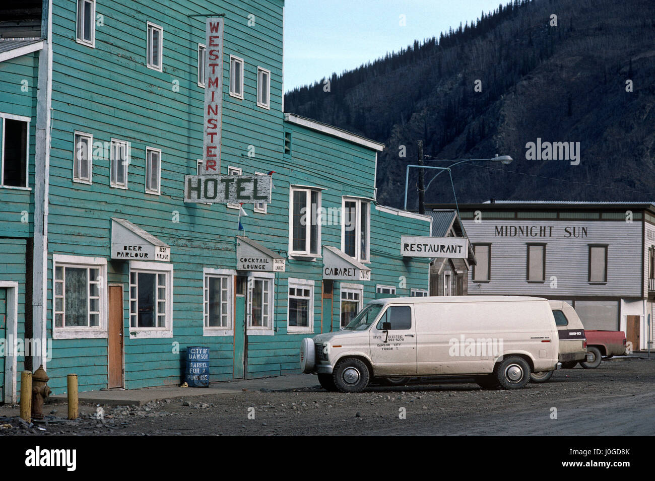 Dawson City is a town on the Yukon River in the Yukon Territories ...