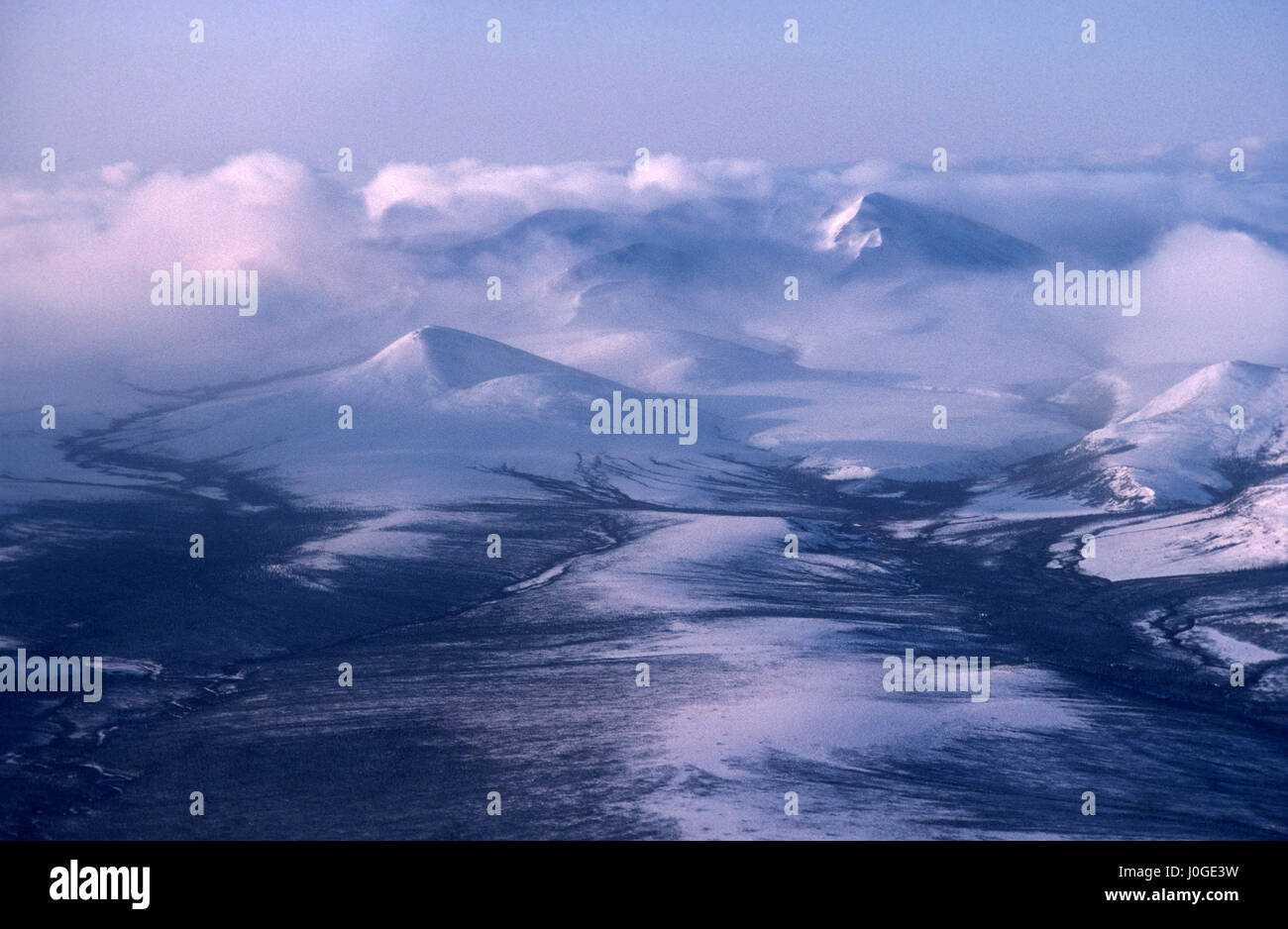 Aerial views of Mackenzie Mountains. The Mackenzie Mountains are a ...