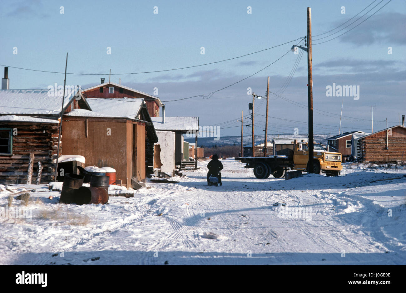 Old Crow community in the northern part of the Canadian Territory of ...
