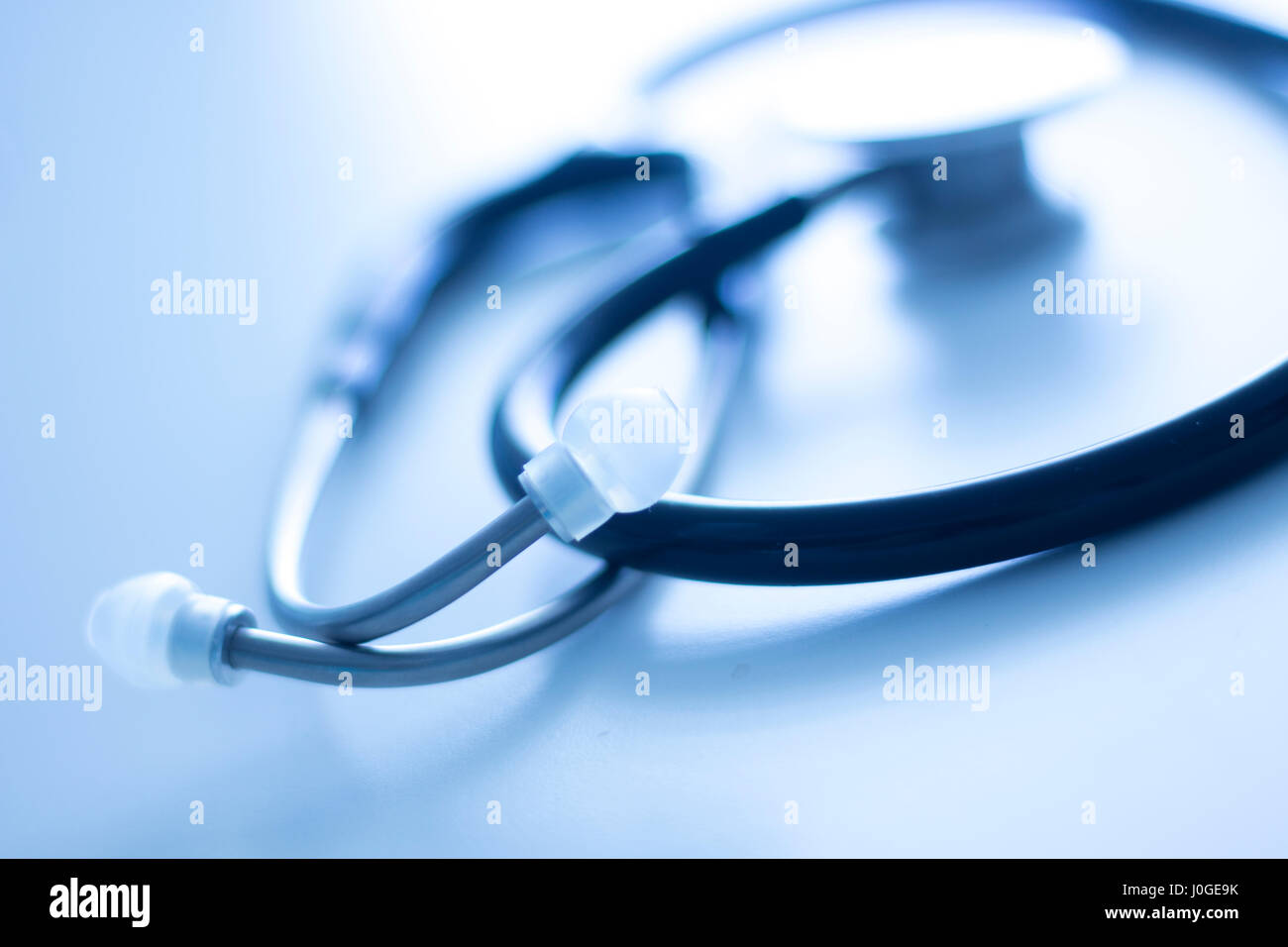 Doctors medical stethoscope heart rate monitoring equipment to listen ...