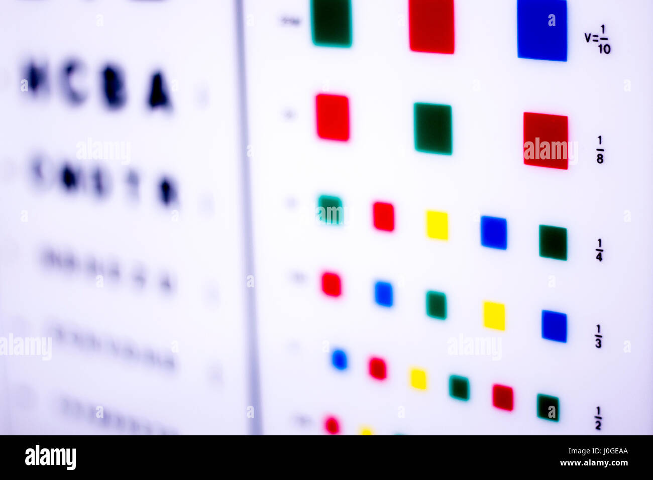 Opticians ophthalmology and optometry eye test chart to test sight and ...