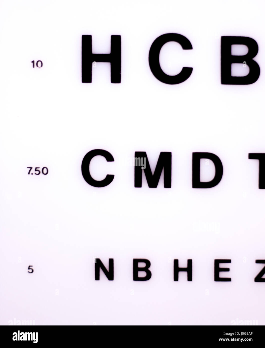 Opticians ophthalmology and optometry eye test chart to test sight and ...