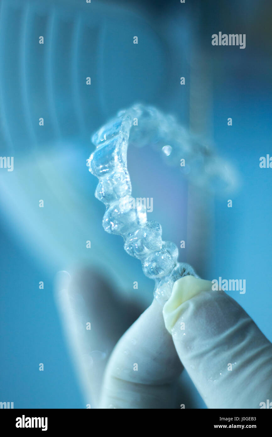 Invisible retainers dental straightener and aligner brackets used to ...