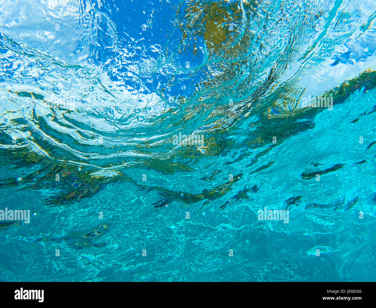 Surface of the Water Rippling from Under Water Stock Photo - Alamy