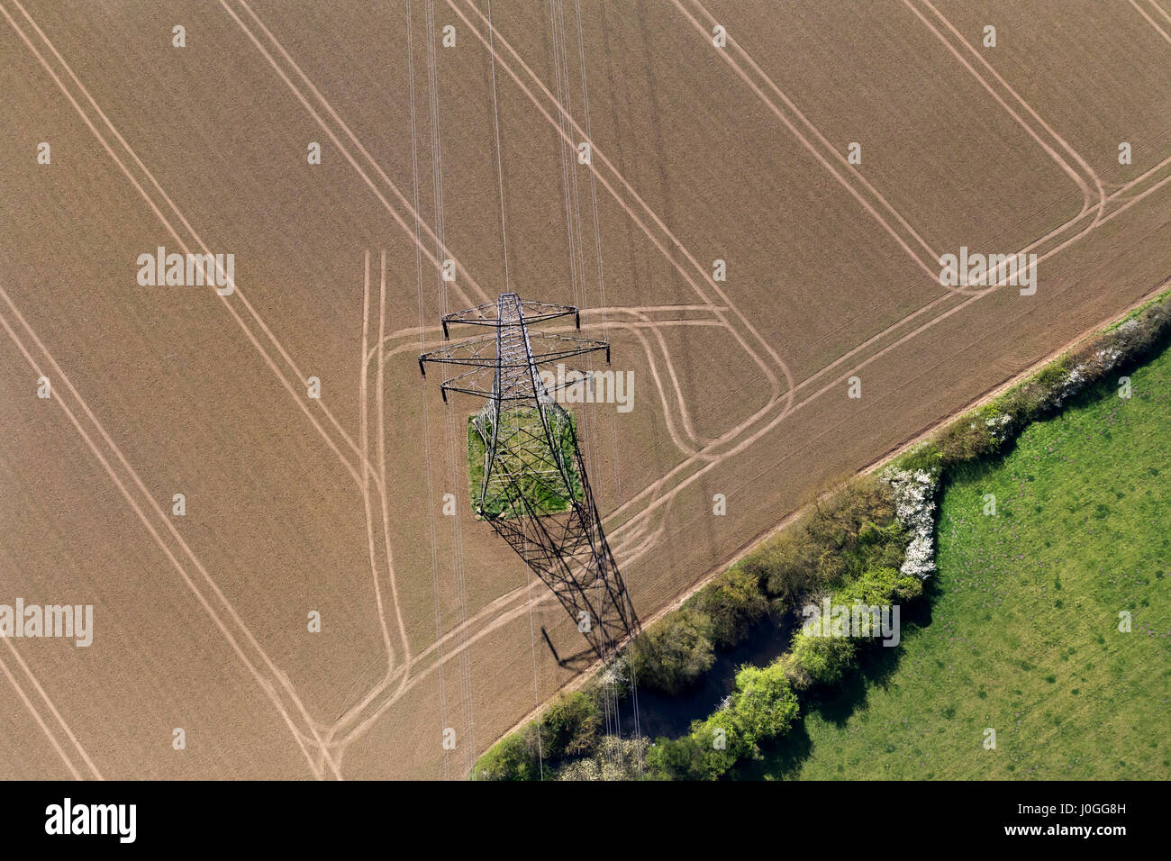AERIAL VIEW OF POWER LINES Stock Photo - Alamy