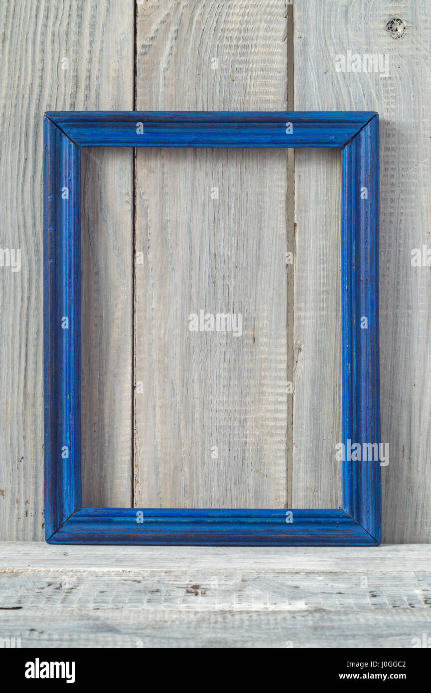 Blue frame on a white boards background Stock Photo - Alamy