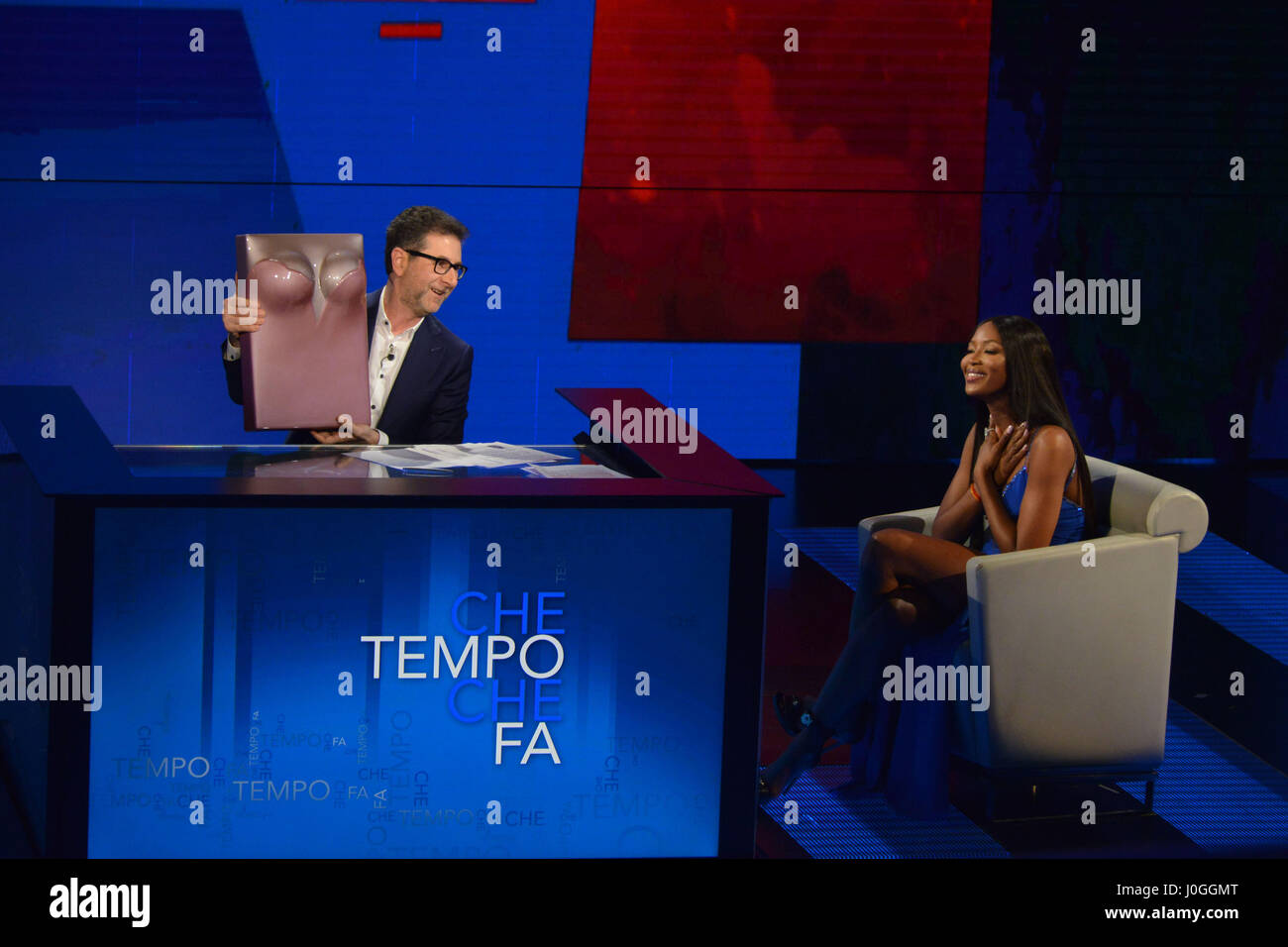 Naomi Campbell, a guest on Italian talk show 'Che tempo che fa ...