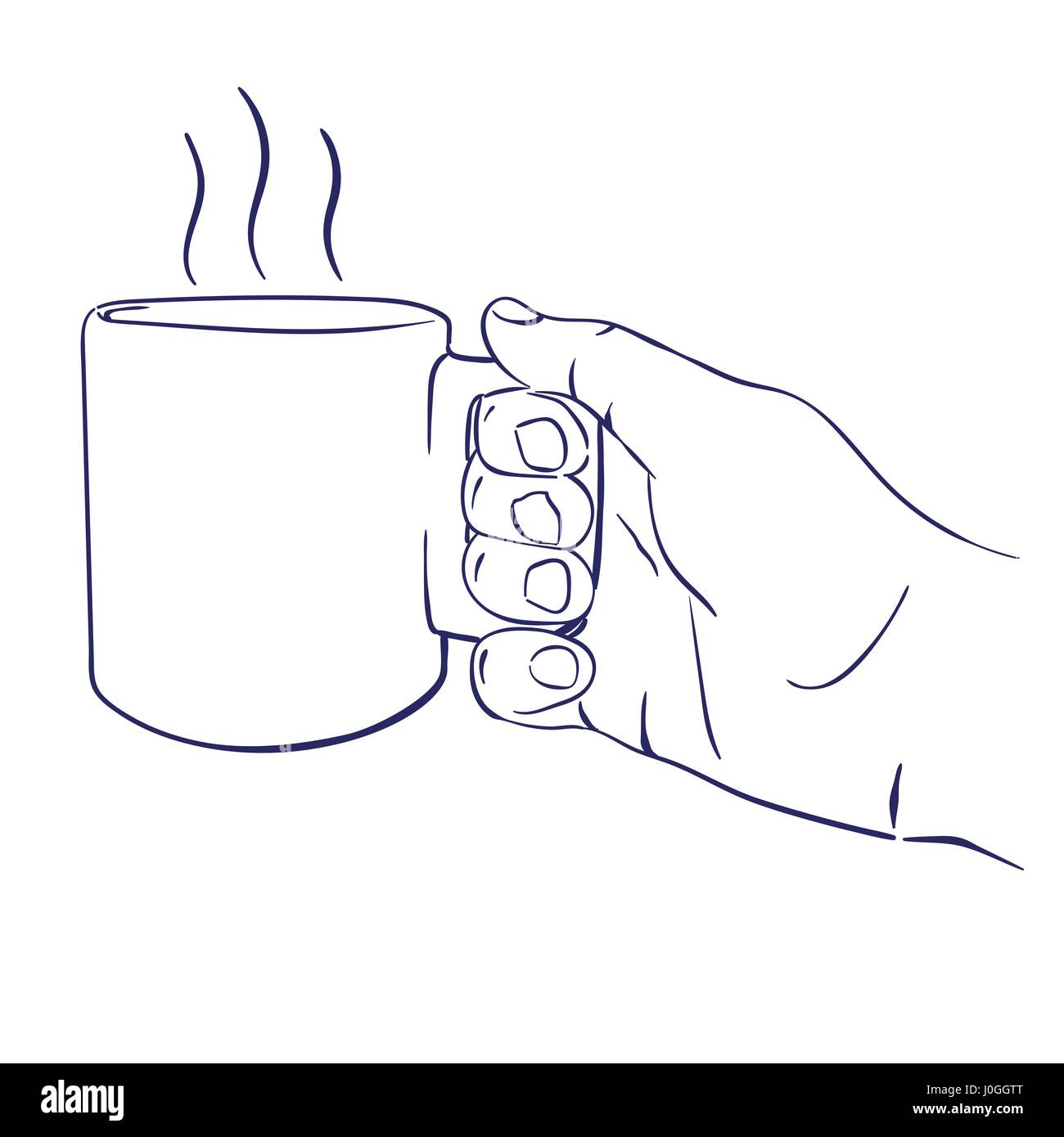 Winter hot tea Stock Vector Images - Alamy