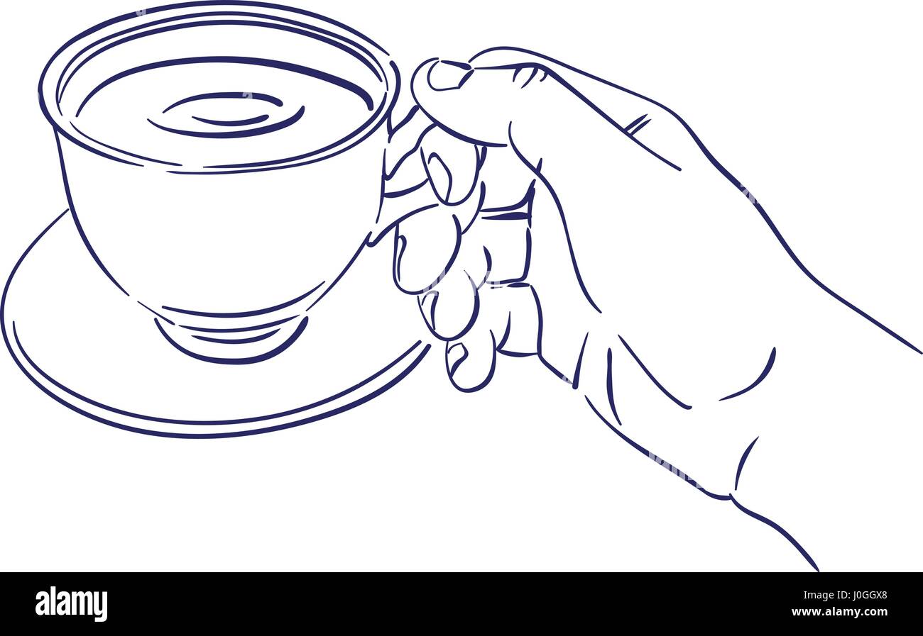 Cup coffee in morning Stock Vector Images - Alamy