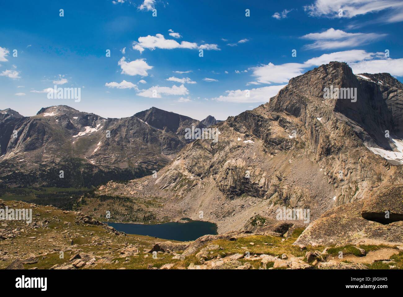 Overlooking Bear Lake in the Wind River Range, Shoshone National Forest ...