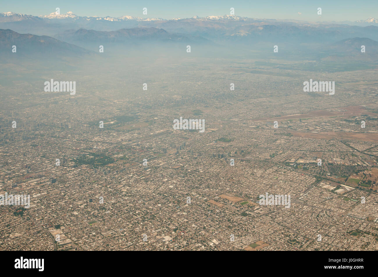 Aerial View of Santiago - Chile Stock Photo - Alamy