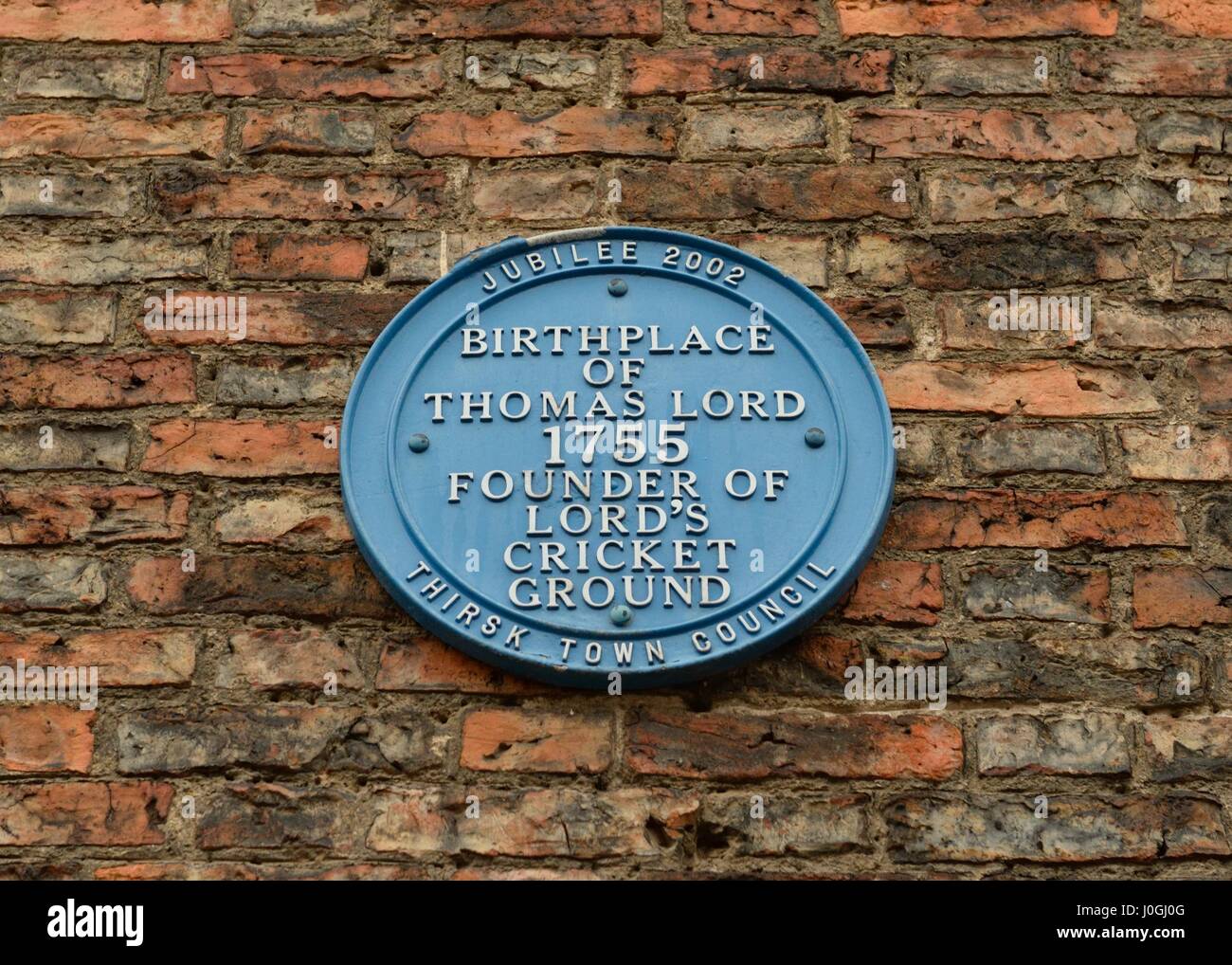 Thomas lord was founder of lords cricket ground hi-res stock ...