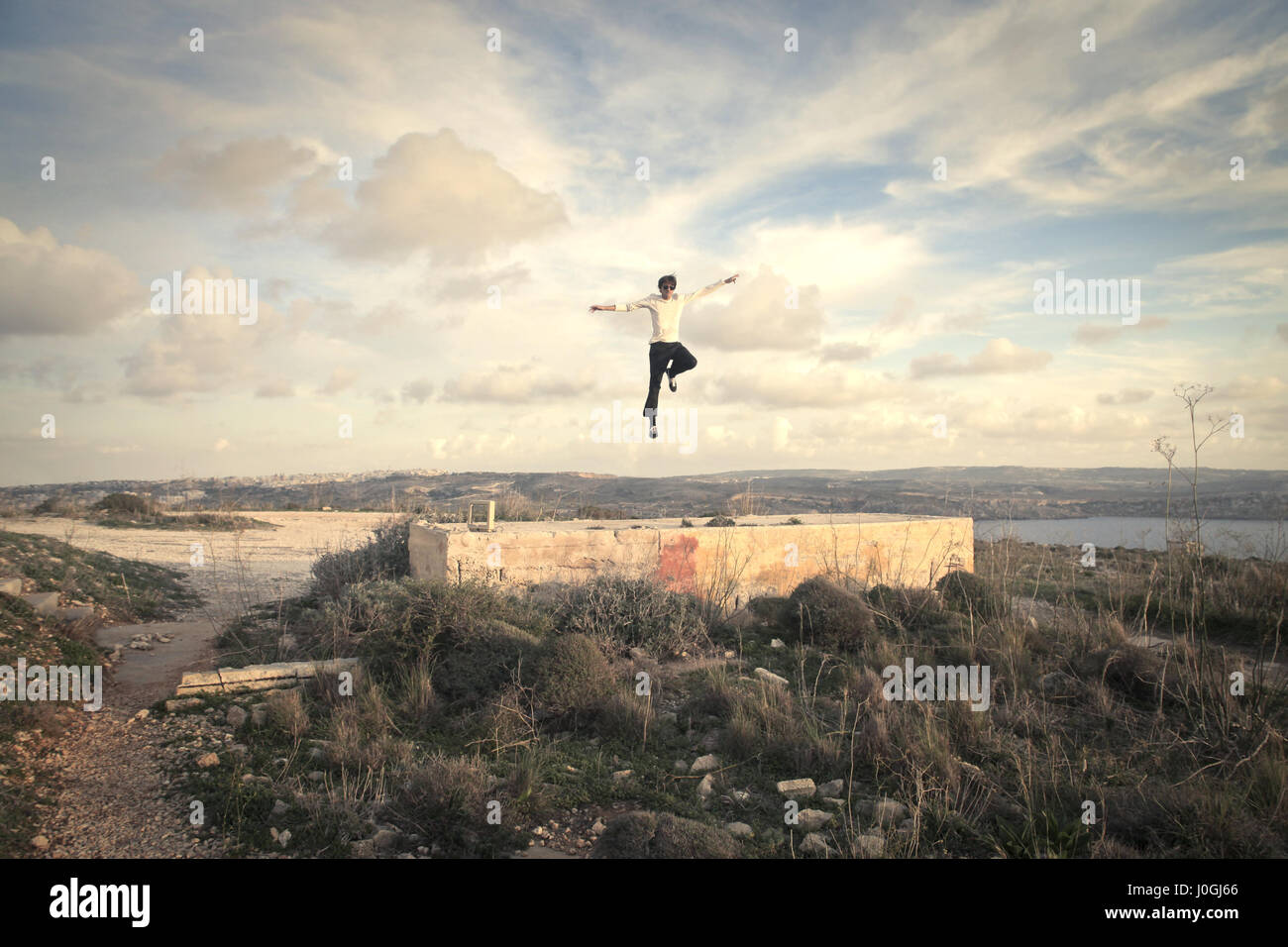 Levitating man hi-res stock photography and images - Alamy
