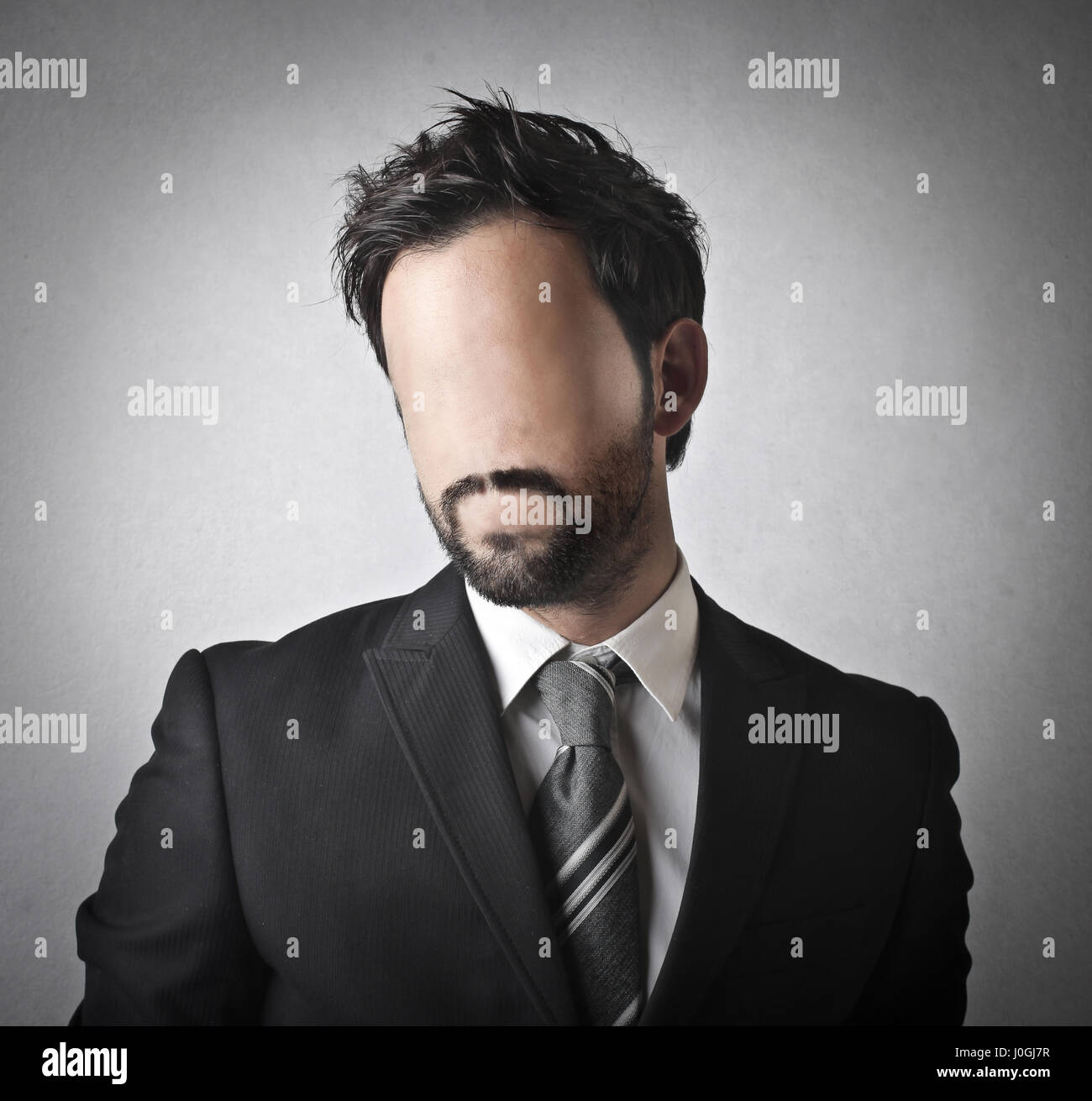 Businessman without face Stock Photo - Alamy