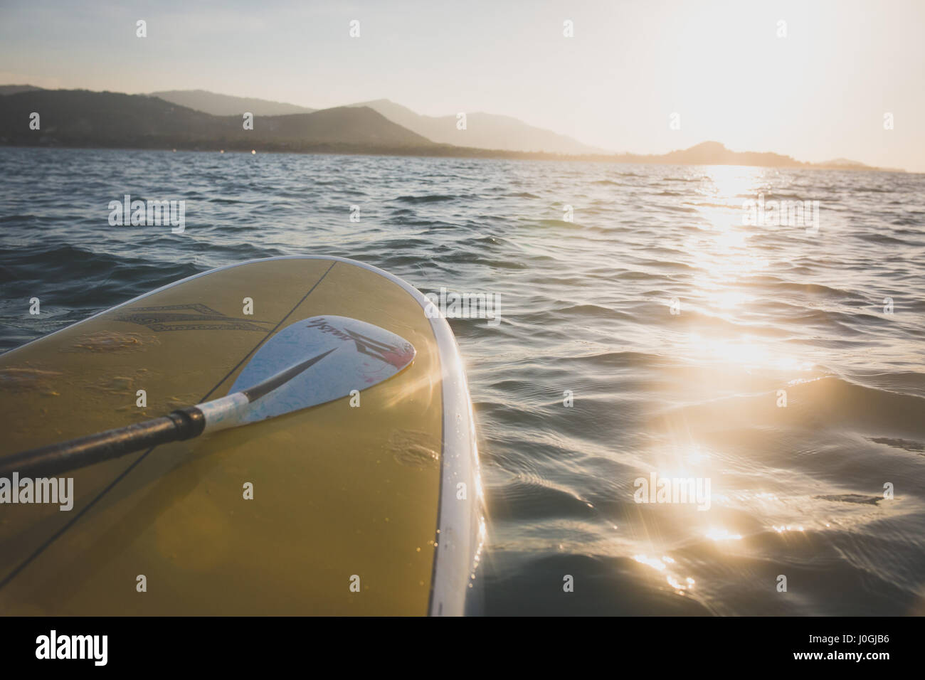 Perspective from person sitting on the board hi-res stock photography ...