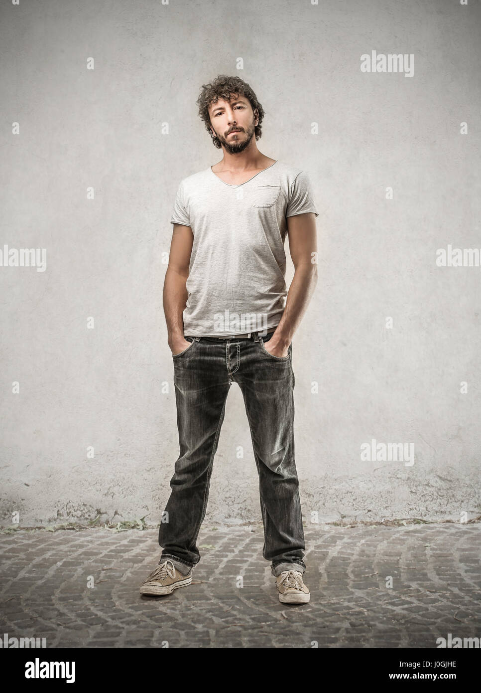Man standing inside Stock Photo - Alamy