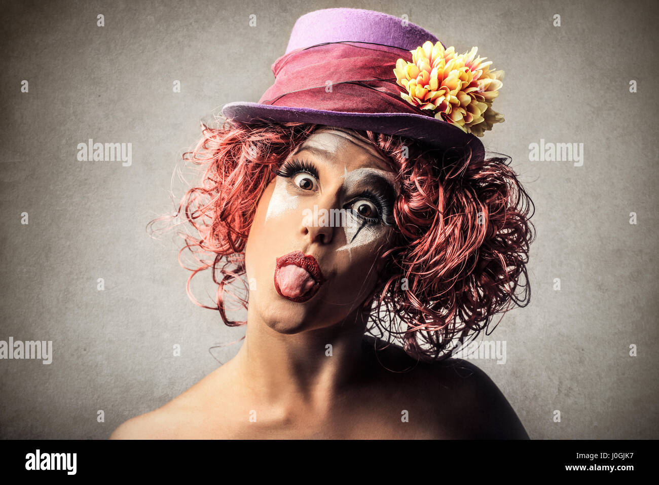 Clown woman making grimace Stock Photo - Alamy Clown woman making grimace Stock Photo - Alamy