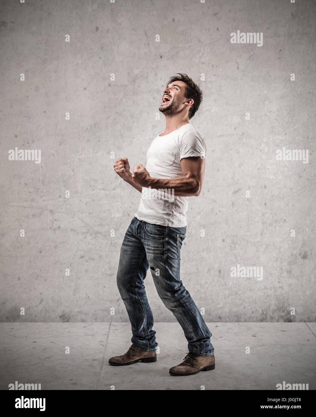 Man feeling successful Stock Photo - Alamy