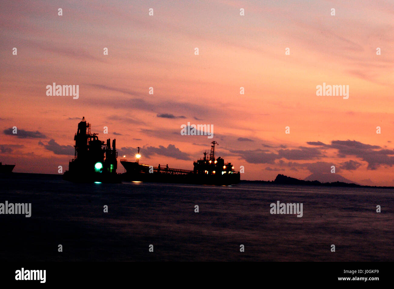 Sunset in Merak Beach, Banten, Indonesia Stock Photo - Alamy