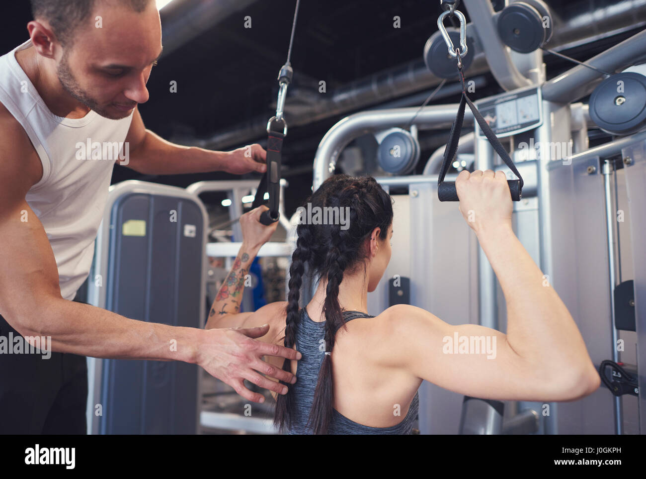 Personal coach training female athlete hi-res stock photography and ...