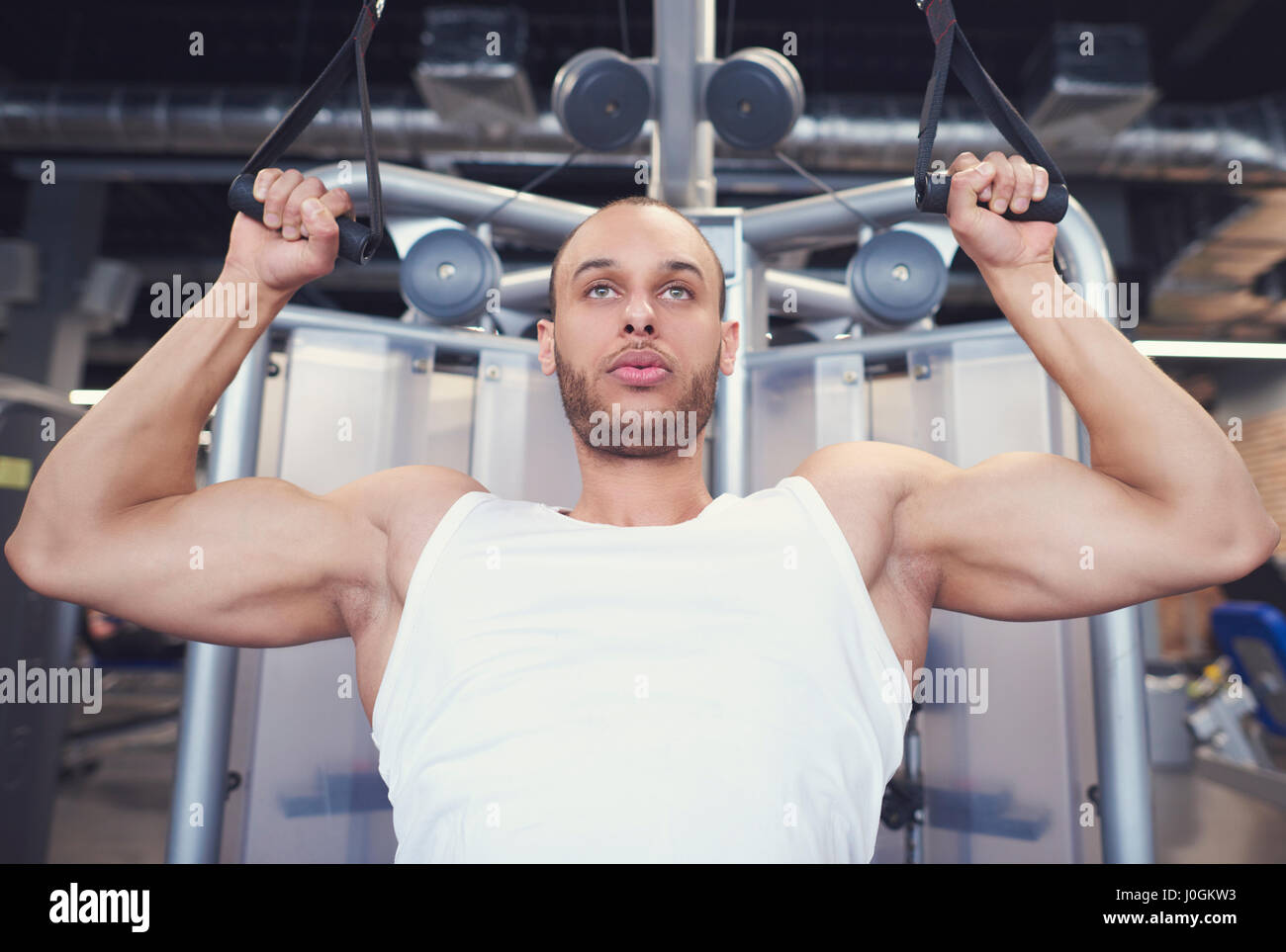 Muscular man outstretched arms hi-res stock photography and images - Alamy
