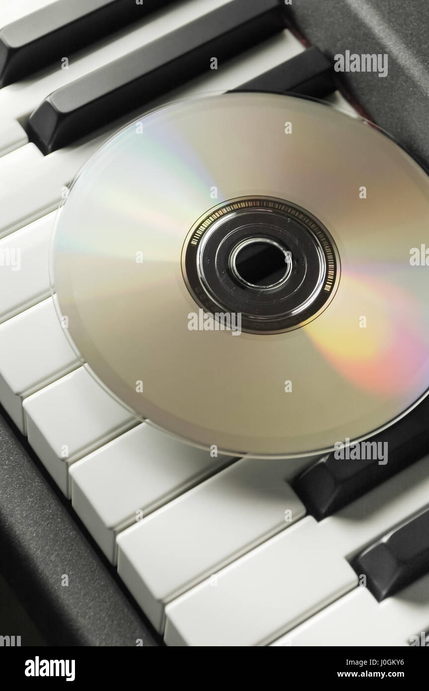 traditional piano and modern cd music production Stock Photo - Alamy