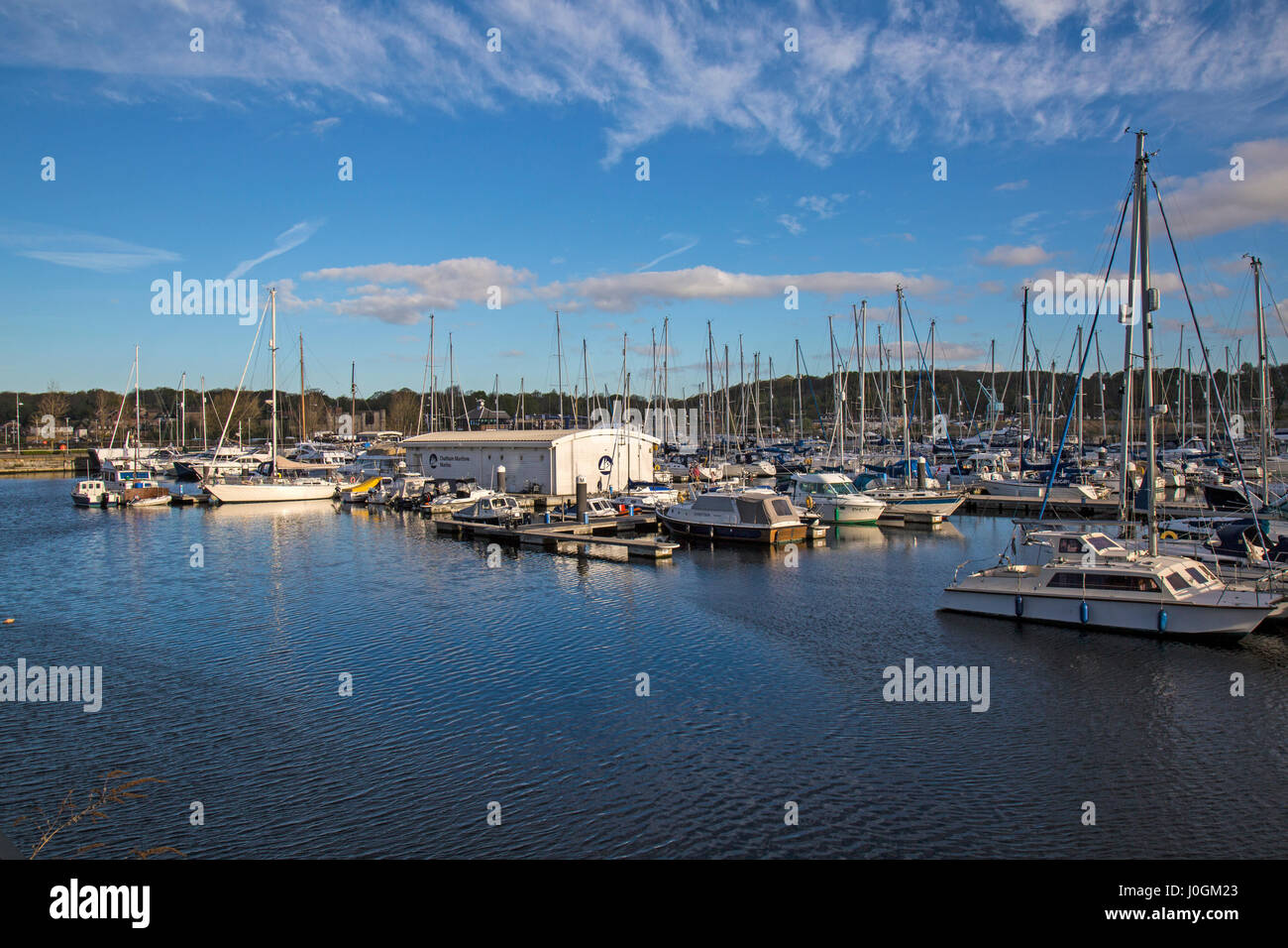 Chatham Maritime Marina on the River Medway in Kent, England Stock ...