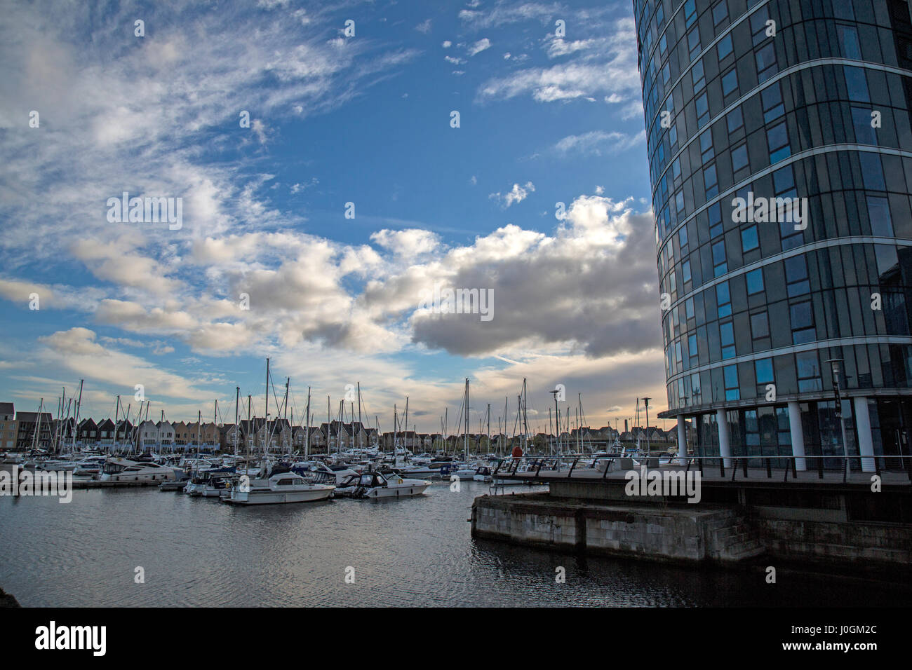 Chatham Maritime Marina on the River Medway in Kent, England Stock ...