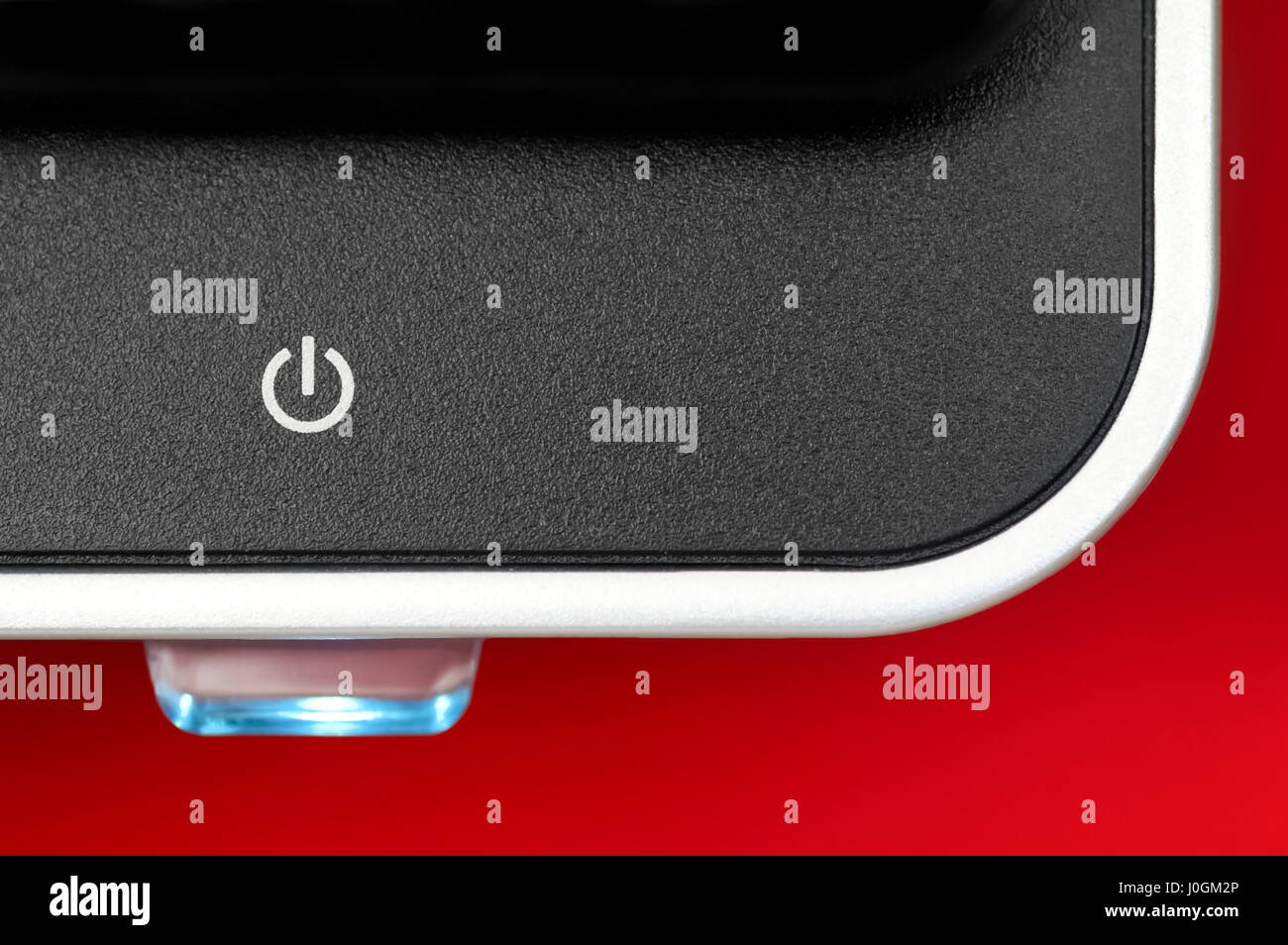 computer monitor with power on button illuminated Stock Photo - Alamy