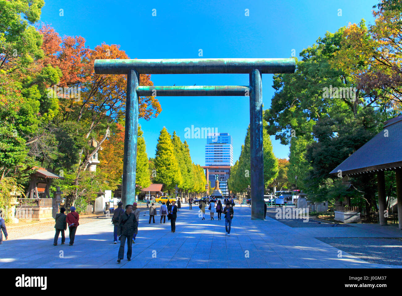 Yasukuni Shrine Torii Gate Tokyo Japan Stock Photo - Alamy