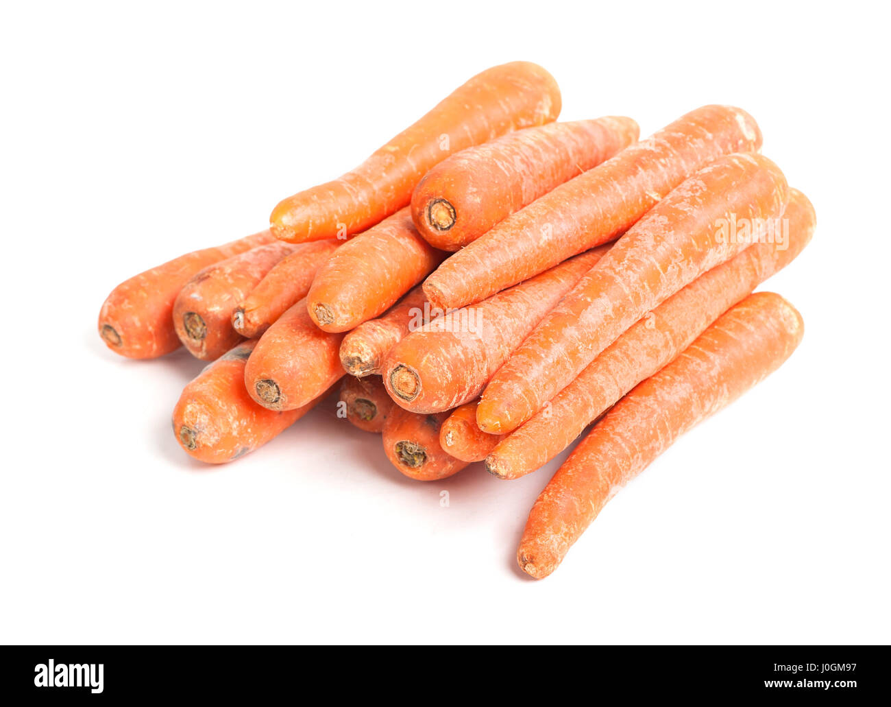 Many carrots isolated on white background Stock Photo - Alamy