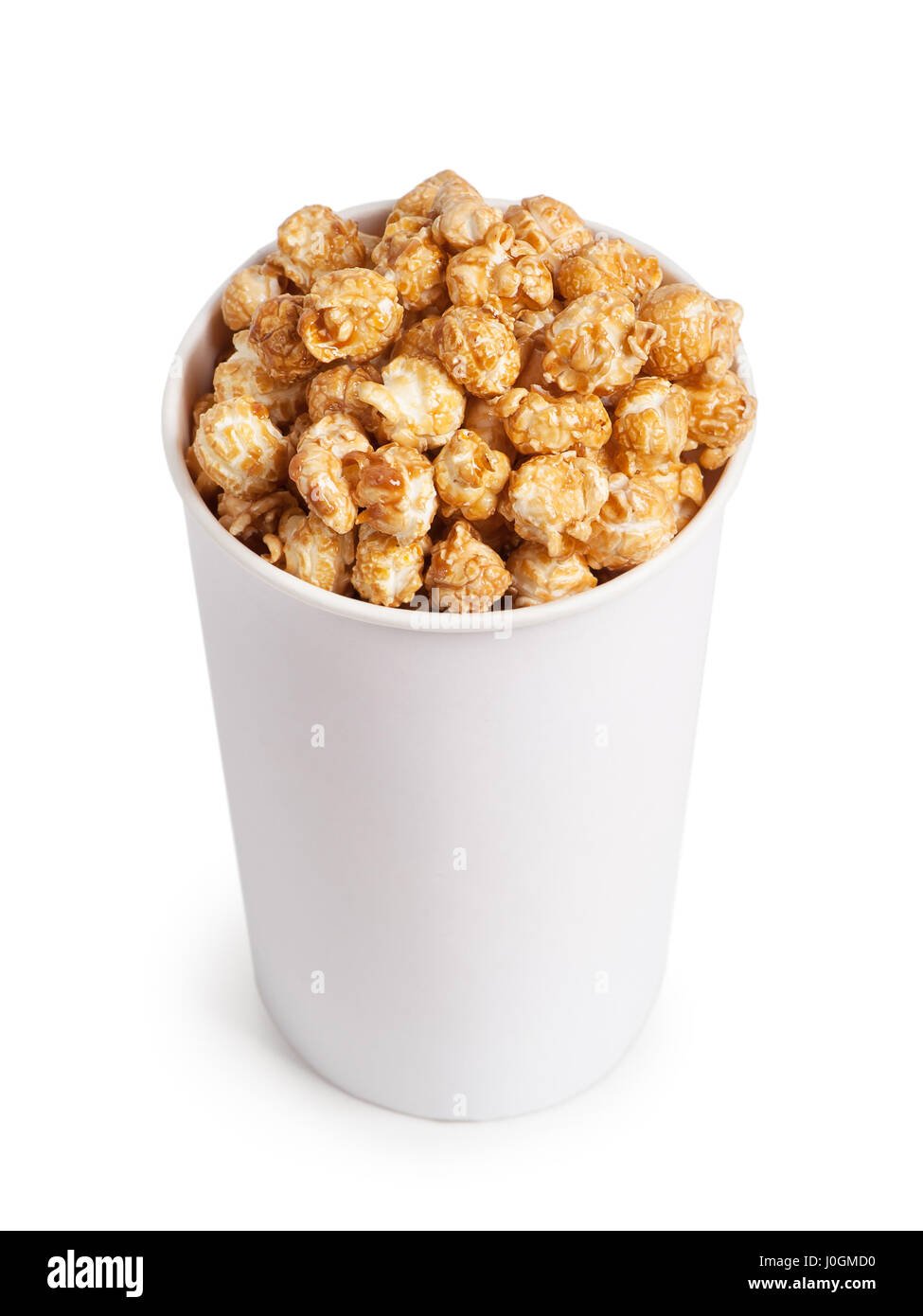 Popcorn bucket isolated on white background Stock Photo - Alamy