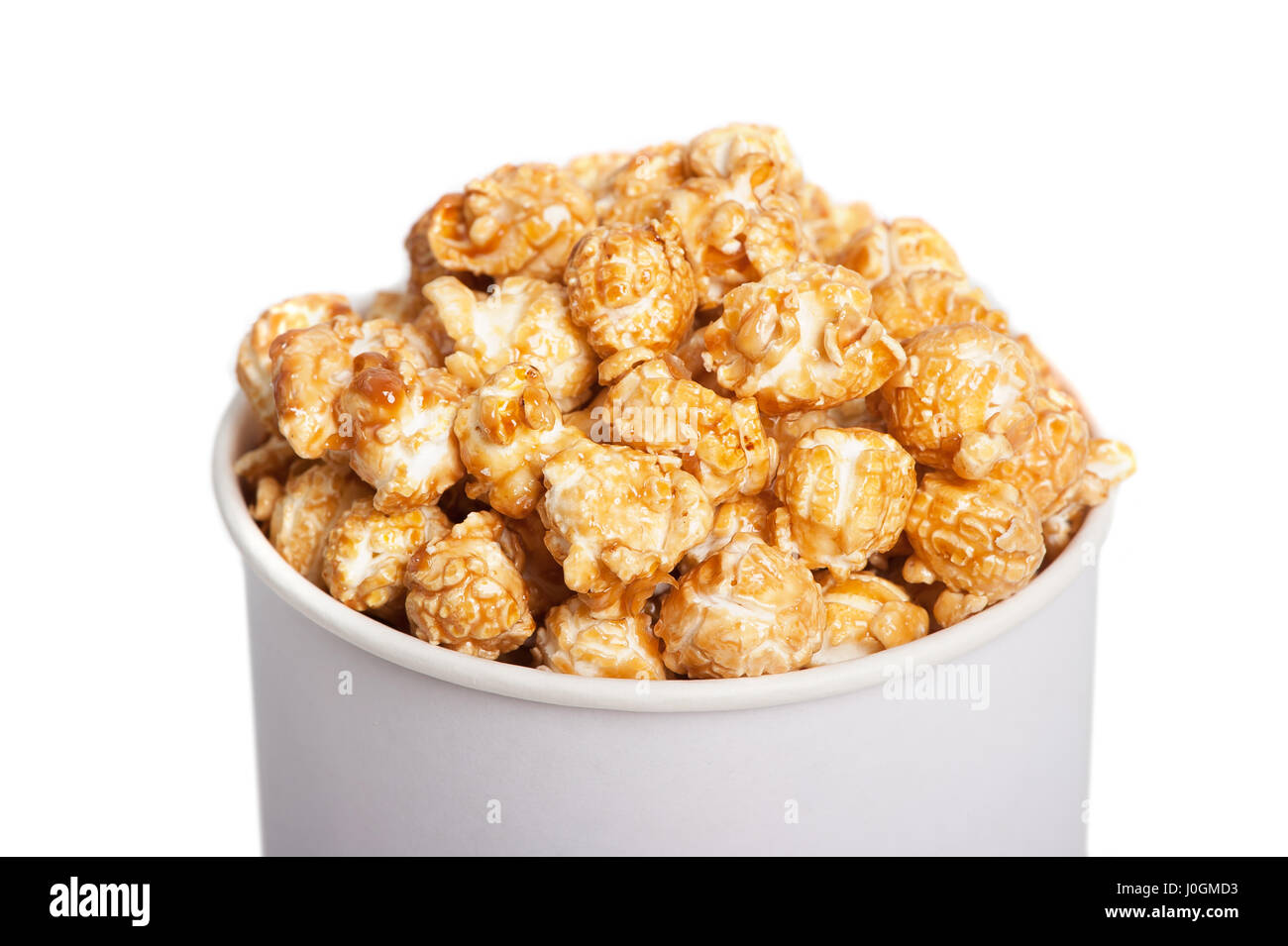 Popcorn bucket isolated on white background Stock Photo - Alamy