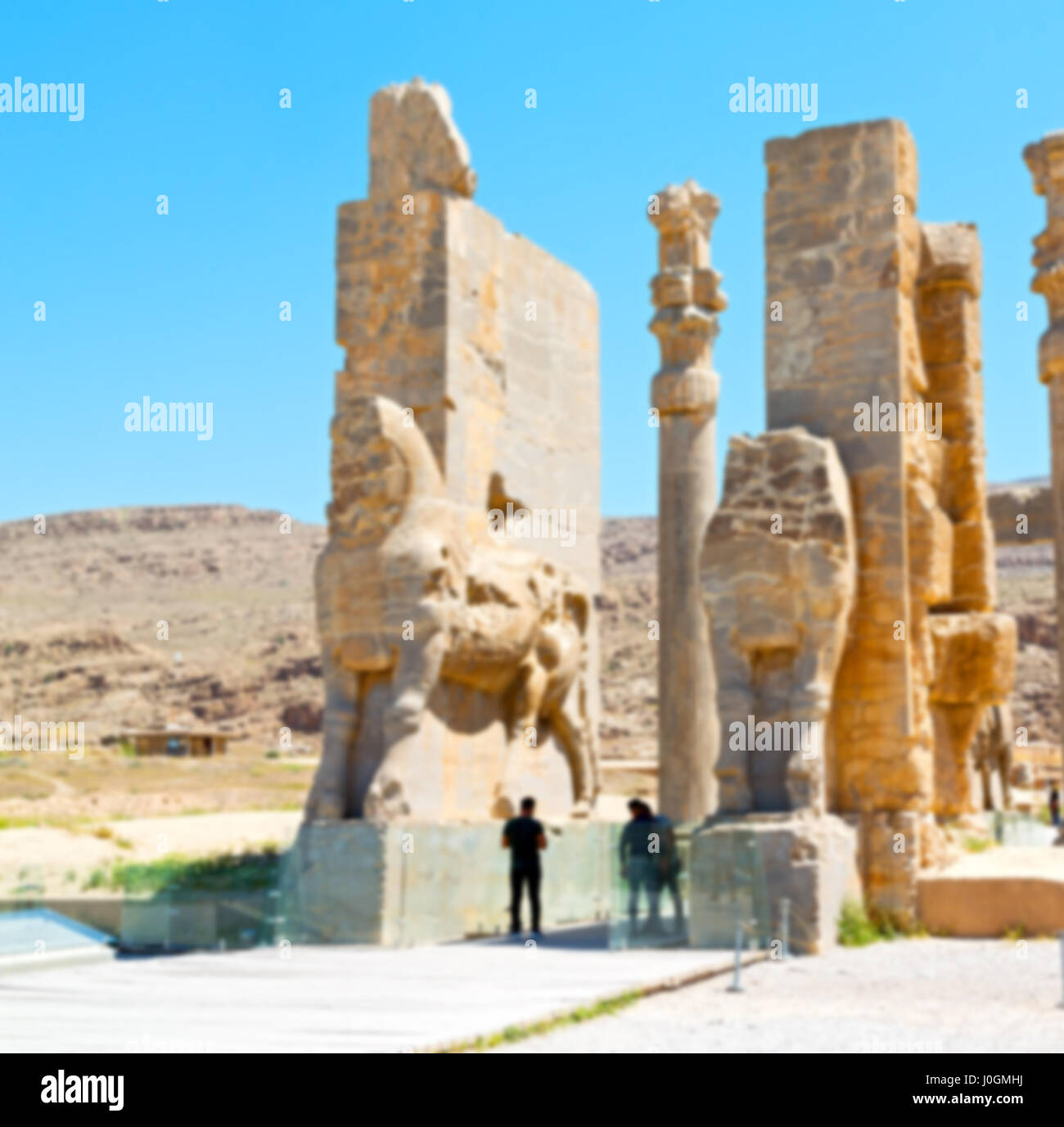 blur in iran persepolis the old ruins historical destination monuments ...