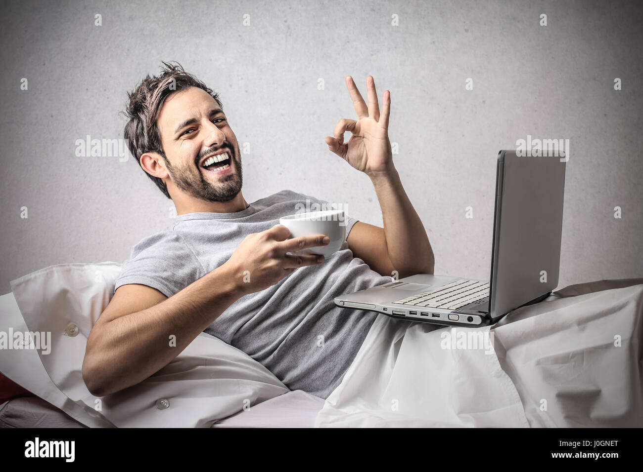 Man working from home Stock Photo - Alamy