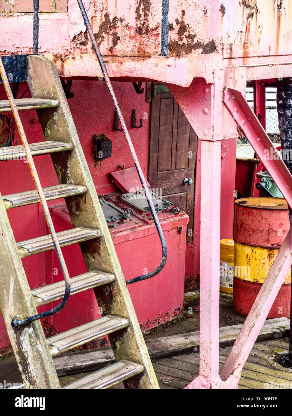 Rusty Metal and Peeling Paint Detail at North Carr Lightship City Quay ...