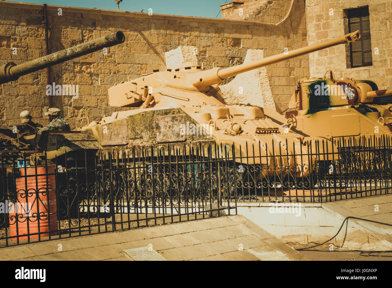 cairo, egypt, february 25,2017: view of tank at military museum in ...