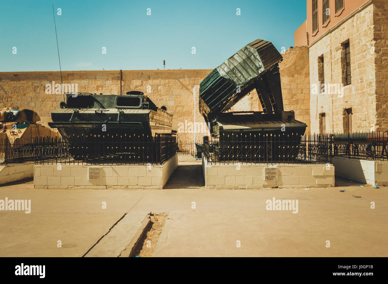 cairo, egypt, february 25,2017: view of tank at military museum in ...