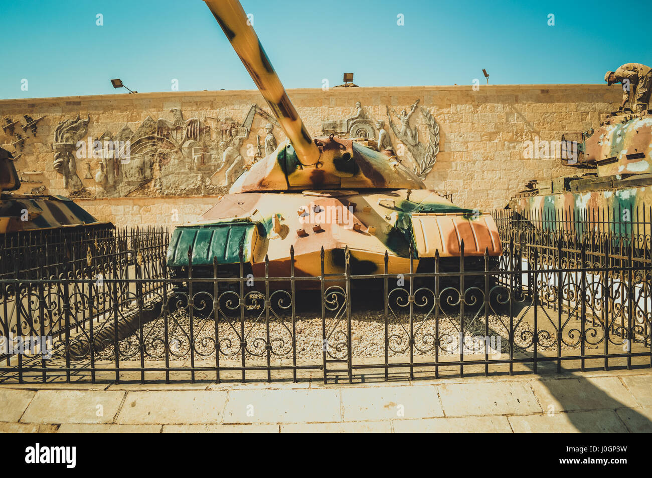 cairo, egypt, february 25,2017: view of tank at military museum in ...