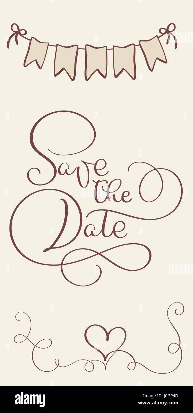 Save The Date Logo Vintage
