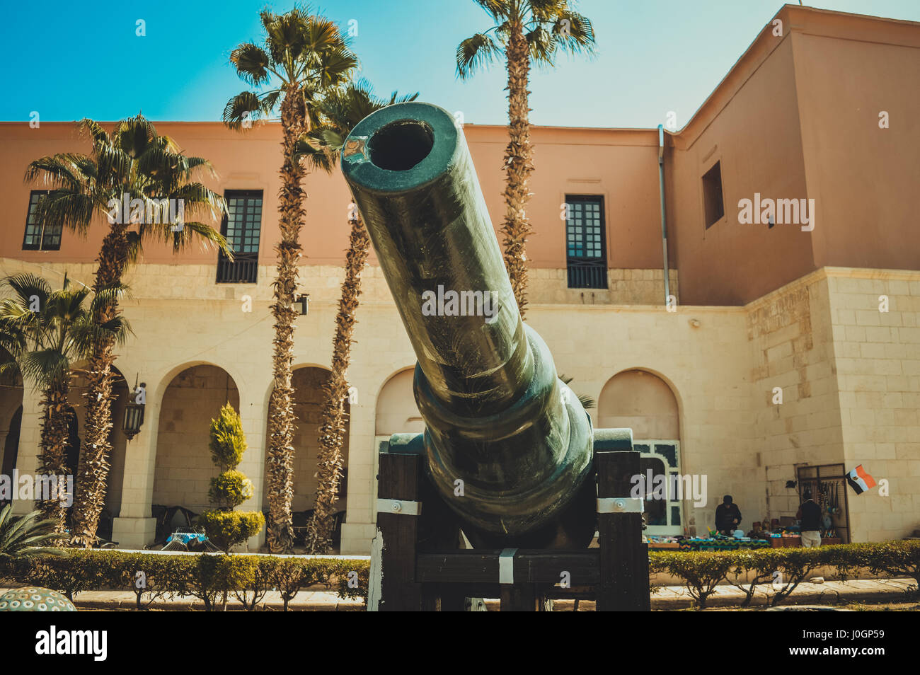 cairo, egypt, february 25,2017: view of cannon at military museum in ...