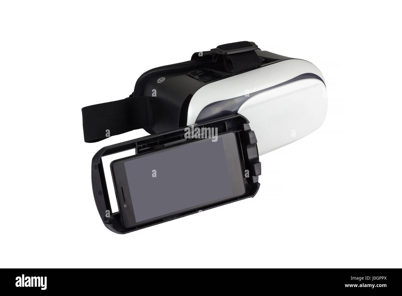 VR Glasses and smartphone with clipping path for screen isolated on ...